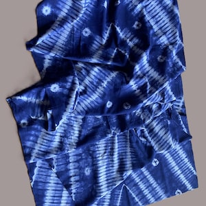 Vintage African Adire Indigo Tie Dye Fabric Yardage - Etsy