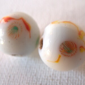 Vintage Chinese China Boshan Millefiori Glass Beads Mixed Colours Lot ...