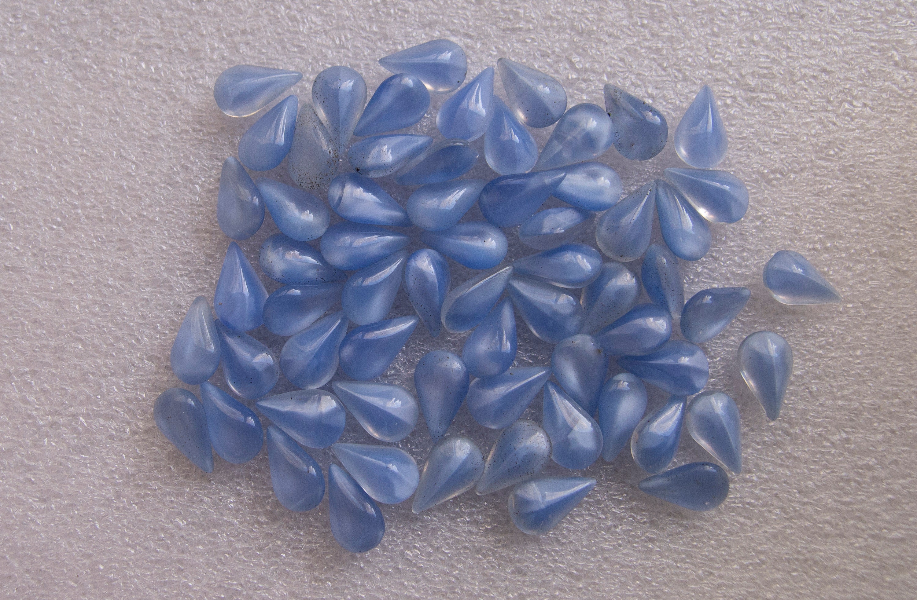 Vintage West German Blue Moonstone Pear Shaped Rhinestones | Etsy