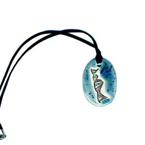 DNA Strand Necklace in Blues - Etsy