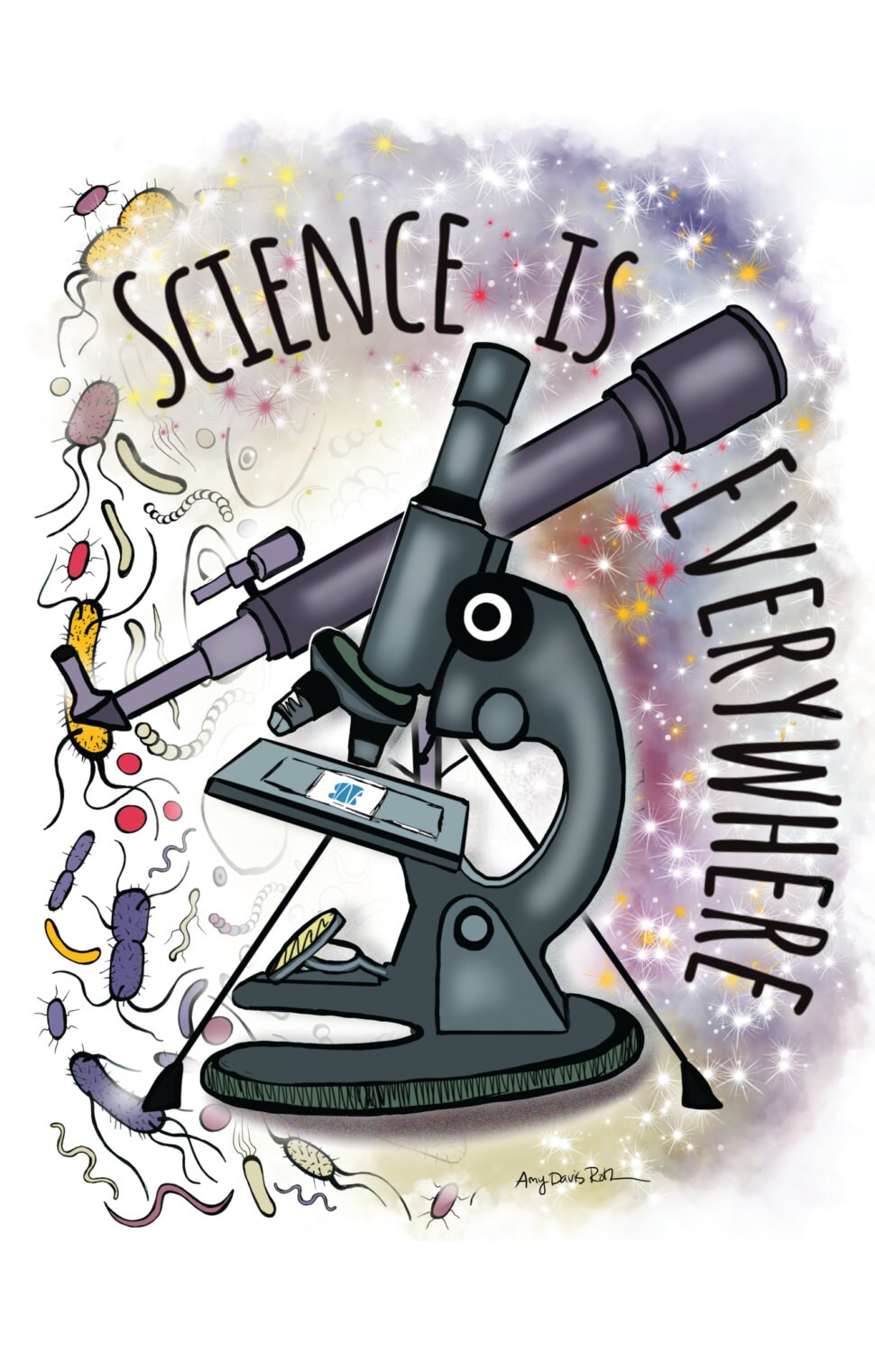 Science is Everywhere Art Print 11x17 Poster Art by Surly Amy | Etsy