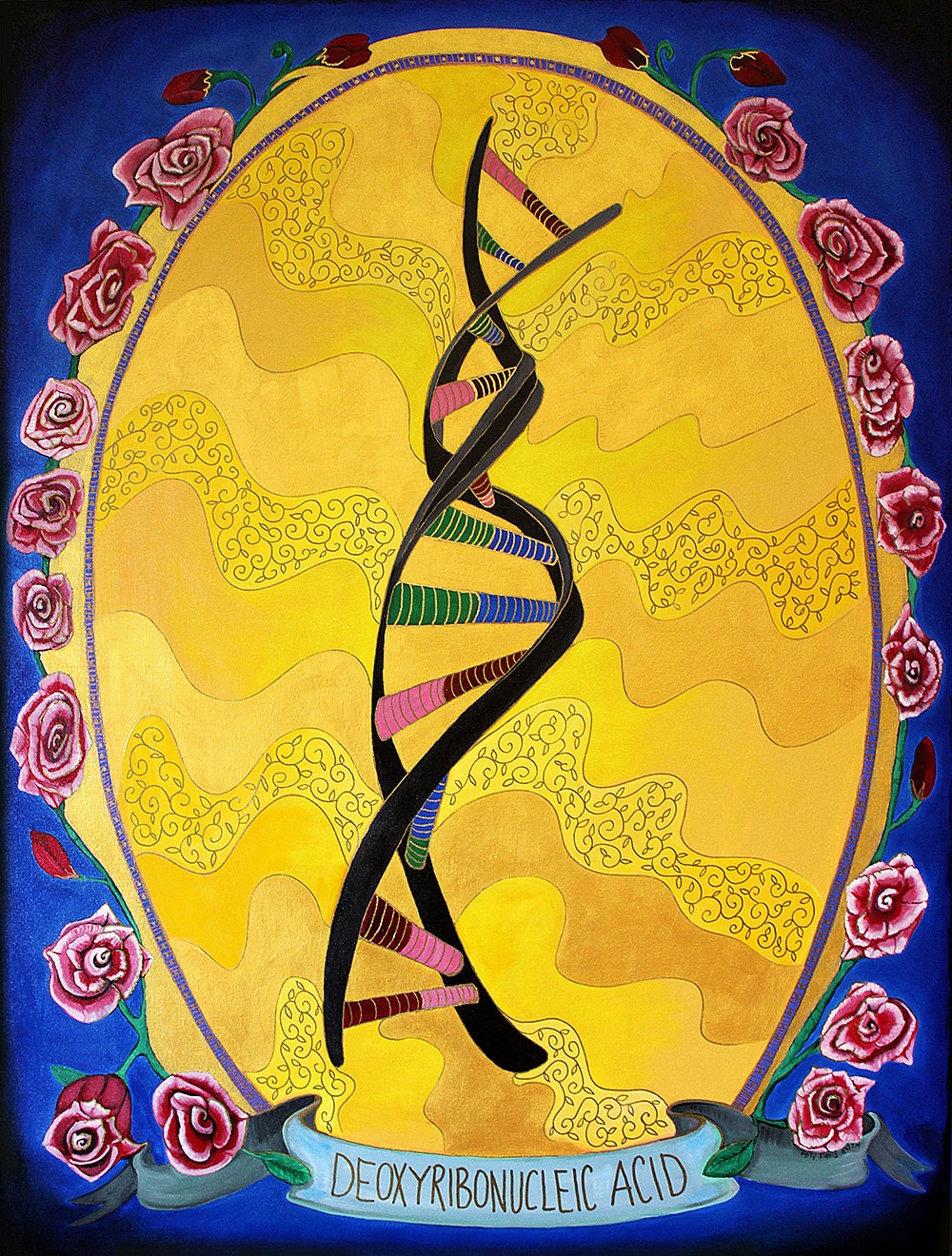 DNA Science Art Print 11x17 Poster Art by Surly Amy Davis Roth - Etsy