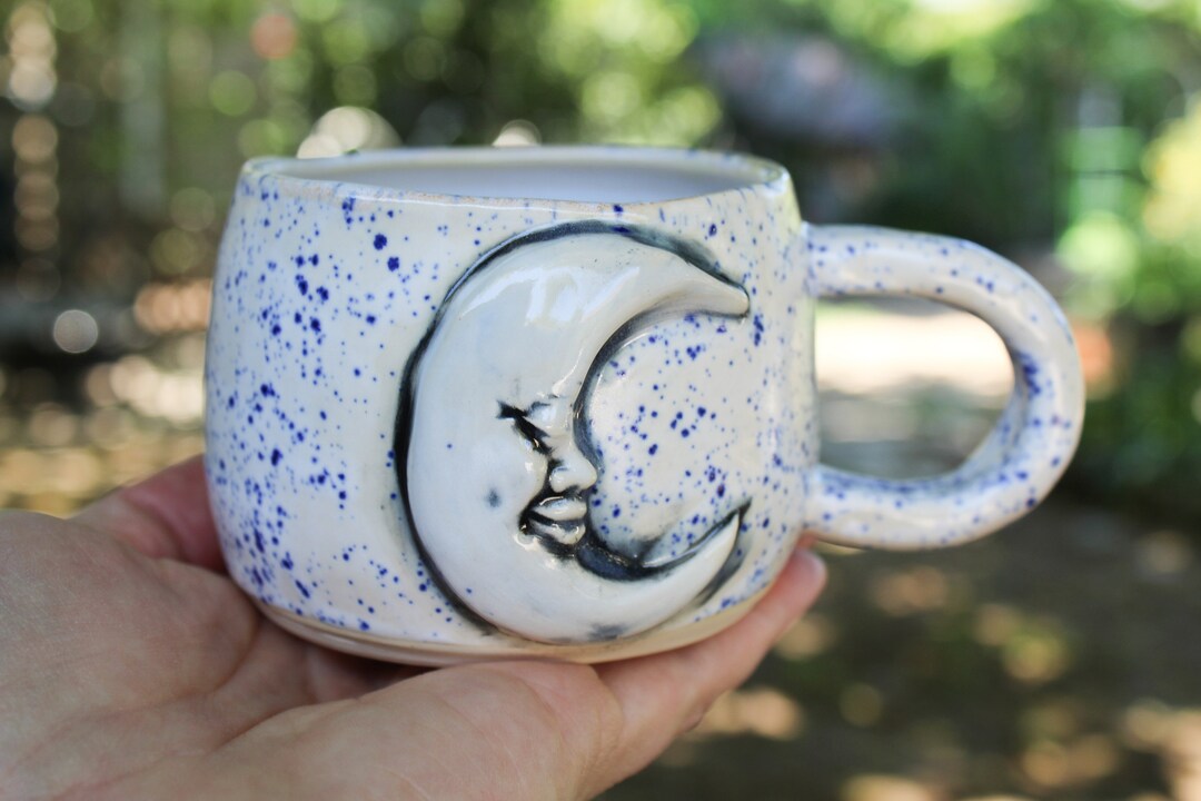 Stoneware Goodnight Moon Mug Wheel Thrown Handmade 10 Oz - Etsy
