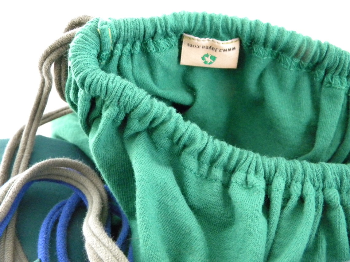 Fort Kit Upcycled Initial Drawstring Bag SET Personalized ONE - Etsy