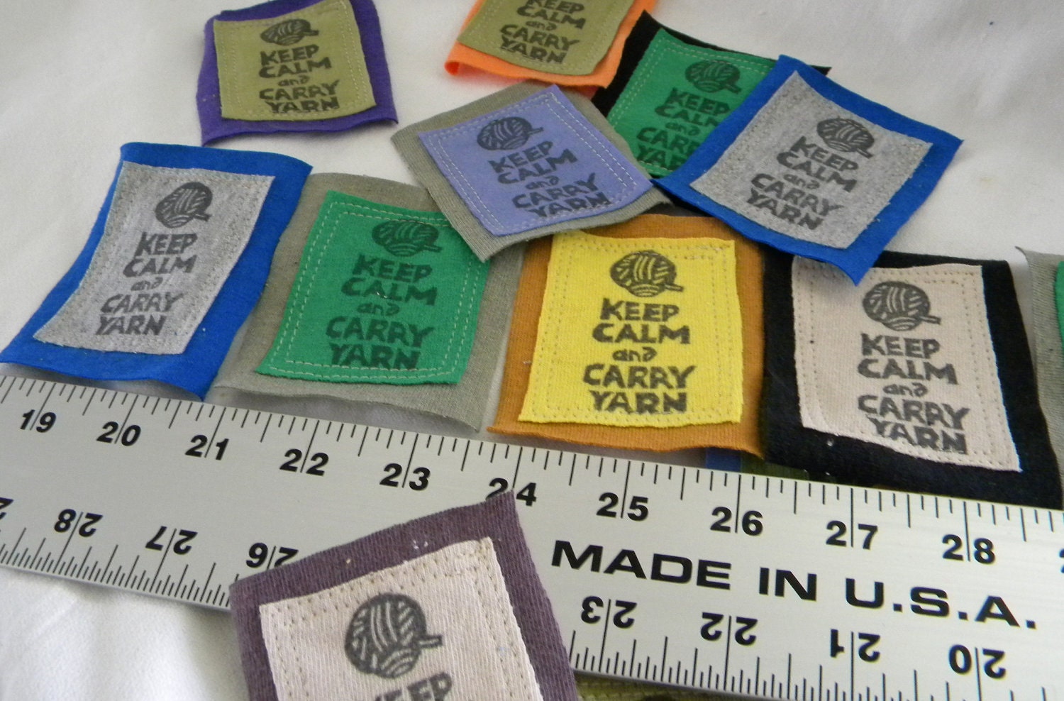 Keep Calm and Carry Yarn Patches FIVE Pieces and Parts PATCH - Etsy