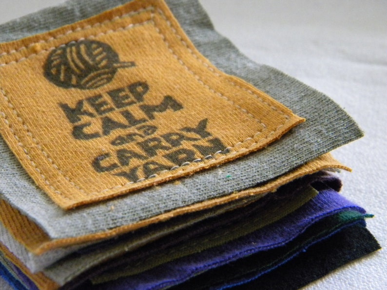 Keep Calm and Carry Yarn Patches FIVE Pieces and Parts PATCH - Etsy