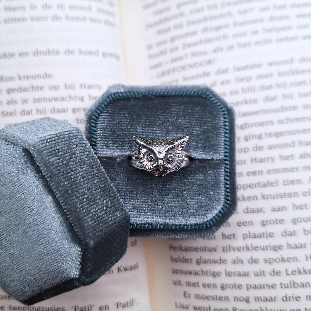 Sterling Silver Owl Ring. Handmade Double Banded Silver Ring in US Size ...