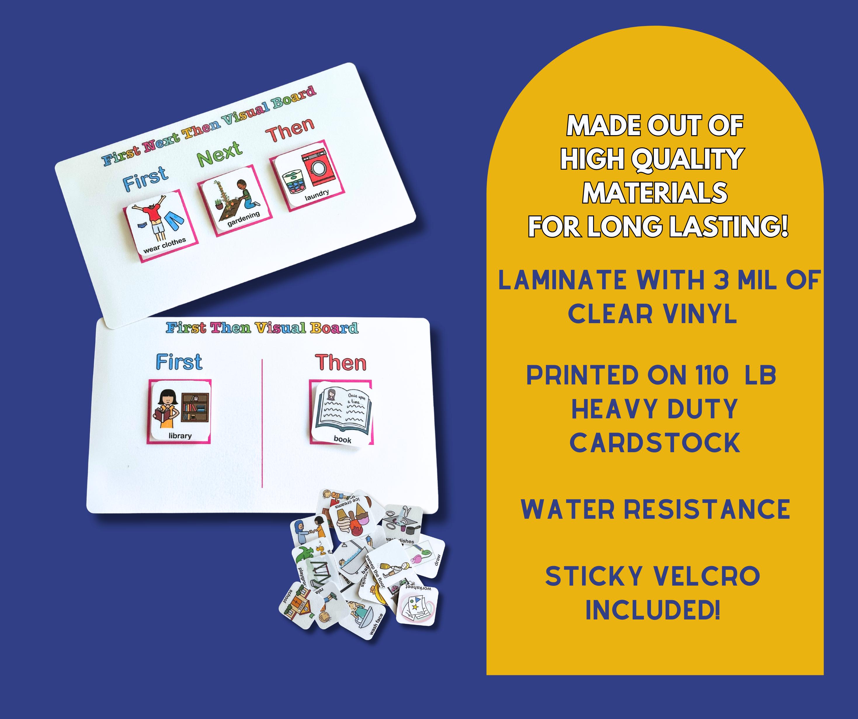 First and Then Visual Schedule Autism Now and Next Board Pecs Printable ...