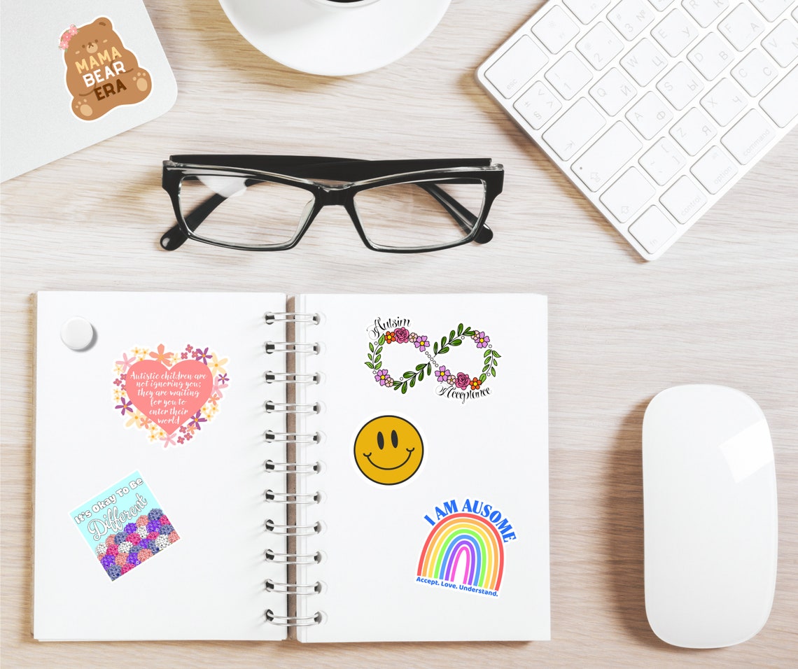 Pink Heart Autism Acceptance Sticker, Autism Awareness Sticker, ABA ...