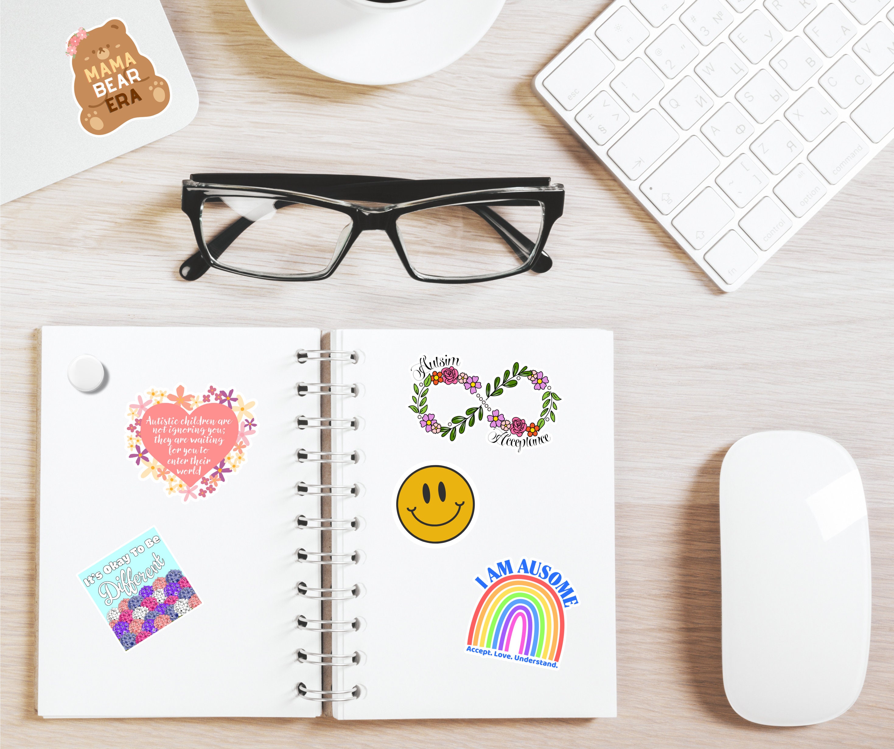 Pink Heart Autism Acceptance Sticker, Autism Awareness Sticker, ABA ...