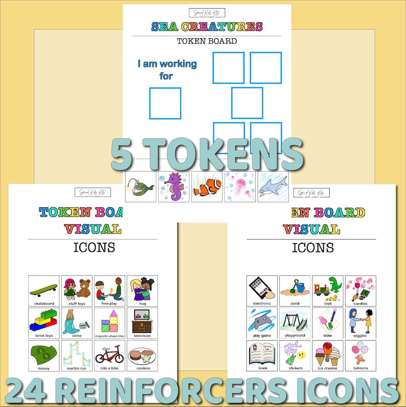 Instant Download Printable Kid Token Boards Printable Token Board ...