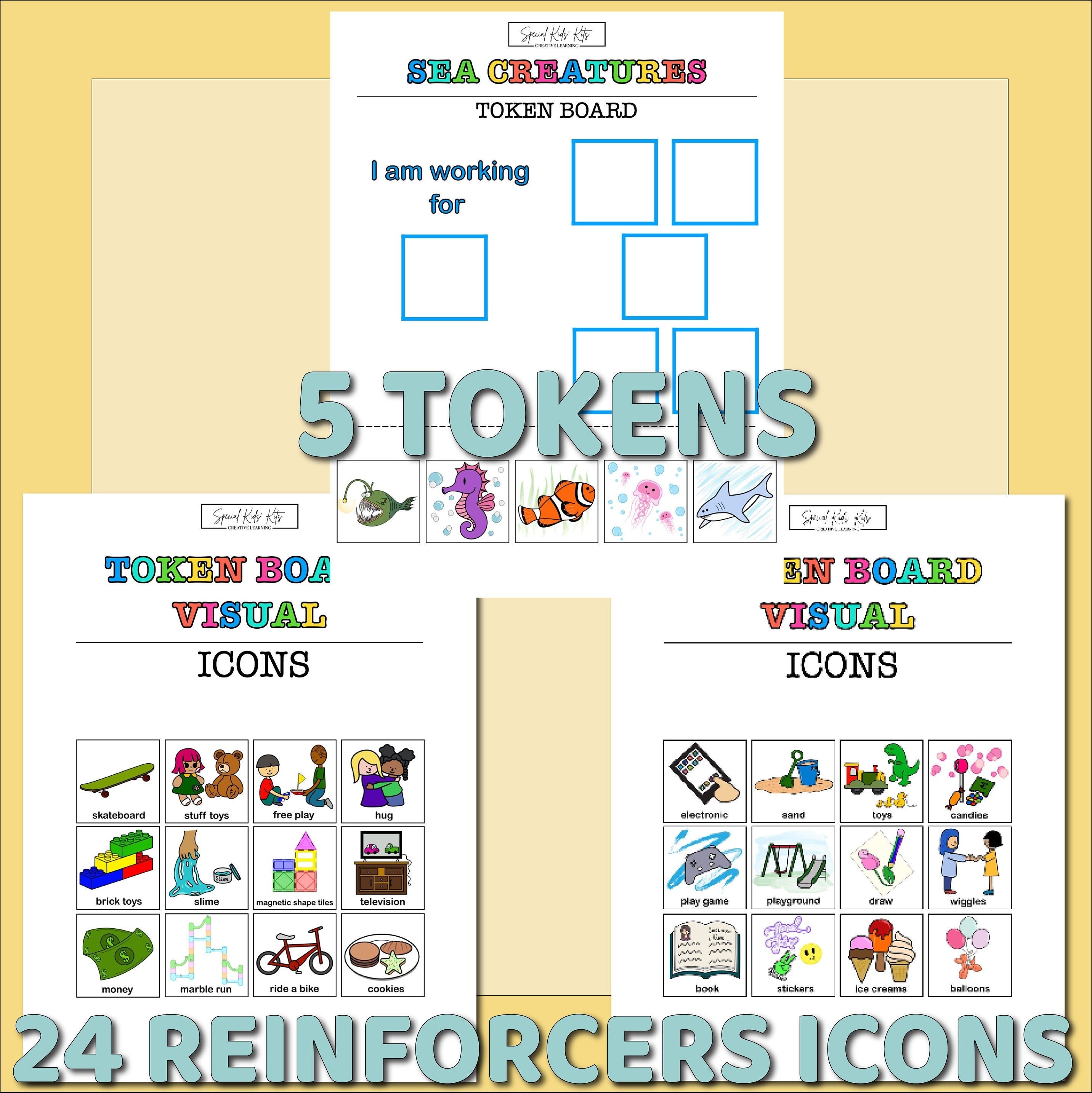 Instant Download Printable Kid Token Boards Printable Token Board ...