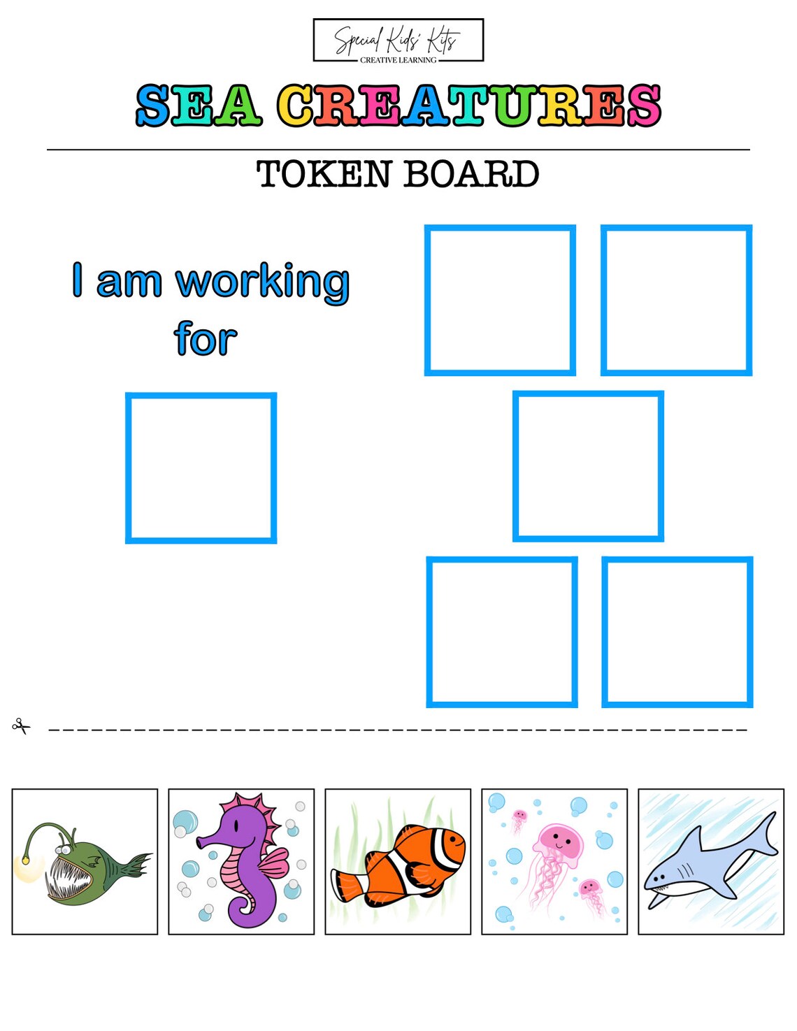 Printable Kids Token Board Token Board for Autism or ADHD Reward Chart ...