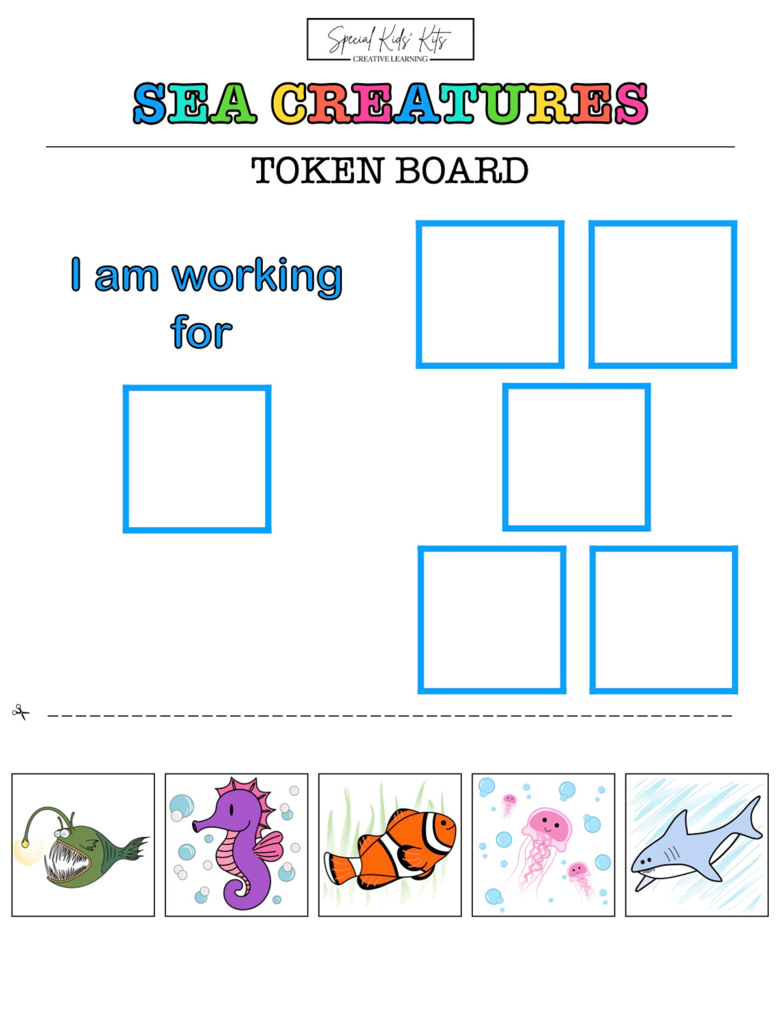 Printable Kids Token Board Token Board for Autism or ADHD Reward Chart ...