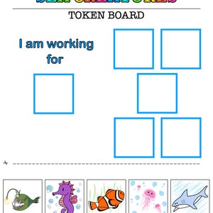 Printable Kids Token Board Token Board for Autism or ADHD Reward Chart ...