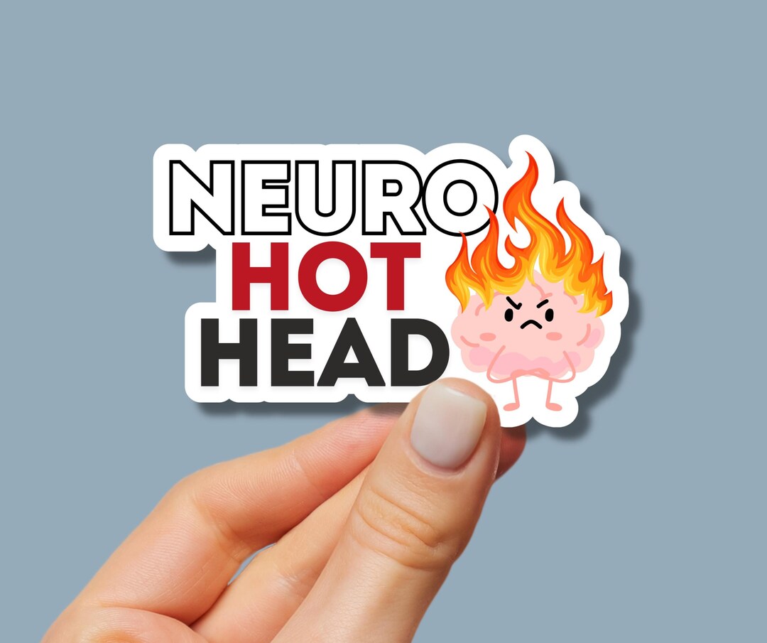 Neuro Hot Head Sticker for Neurodivergent Advocate Sticker Neuro Spicy ...