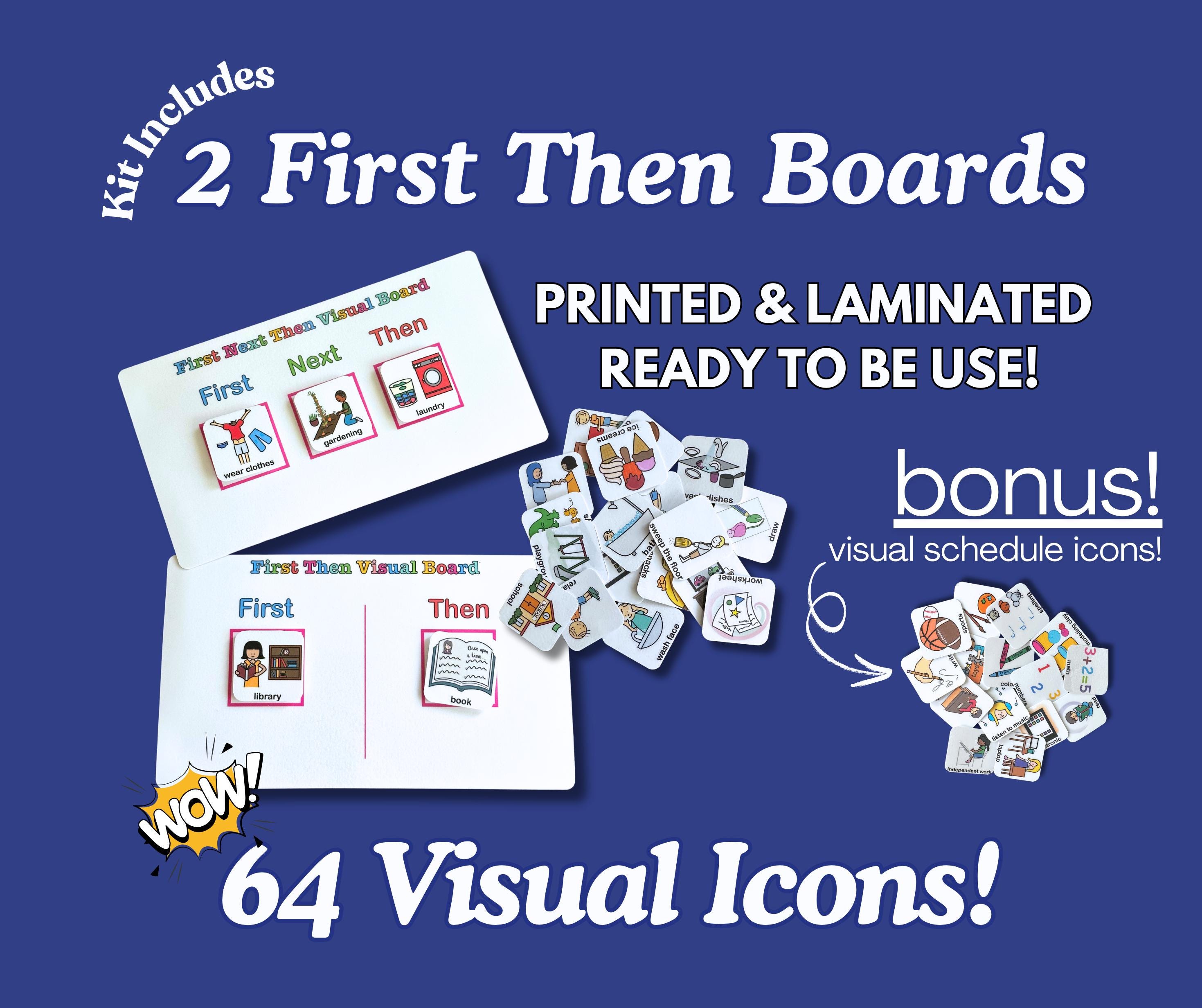 First and Then Visual Schedule Autism Now and Next Board Pecs Printable ...
