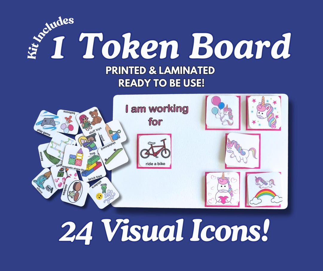 Laminate Kid Token Board ABA Laminate Token Boards Laminate Autism ...