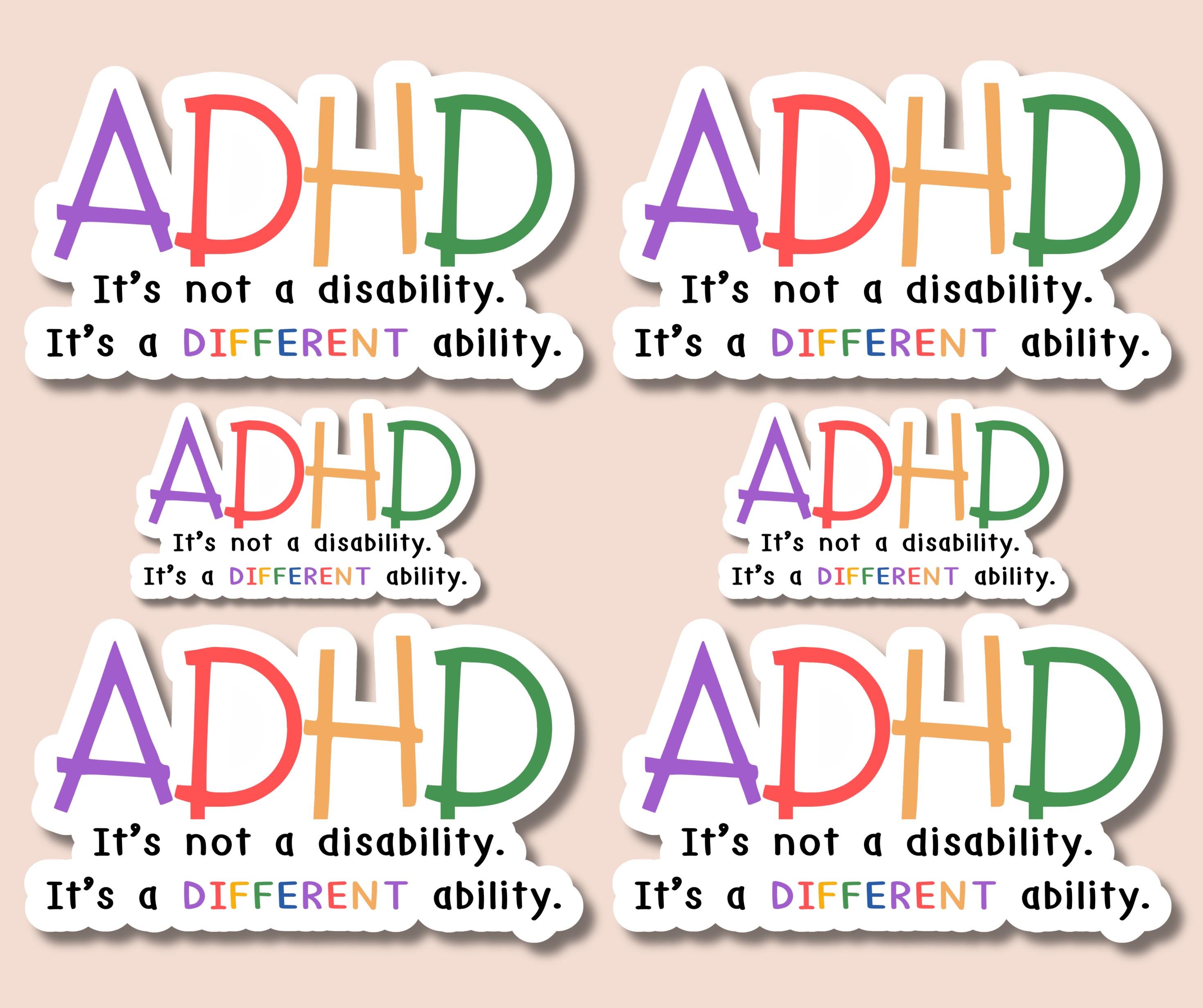Adhd Sticker Neurodivergent Sticker Mental Health Sticker Adhd ...