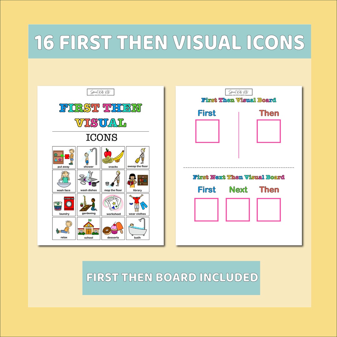 Instant Download First and Then Visual Schedule Autism Now and Next ...