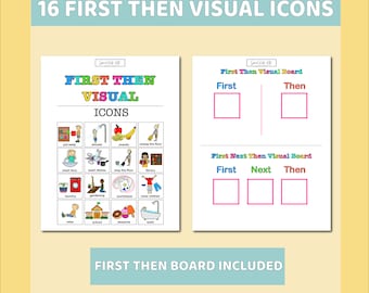 First Next Then Chart Kids Autism Visual ABA Therapy Toddler Smooth ...