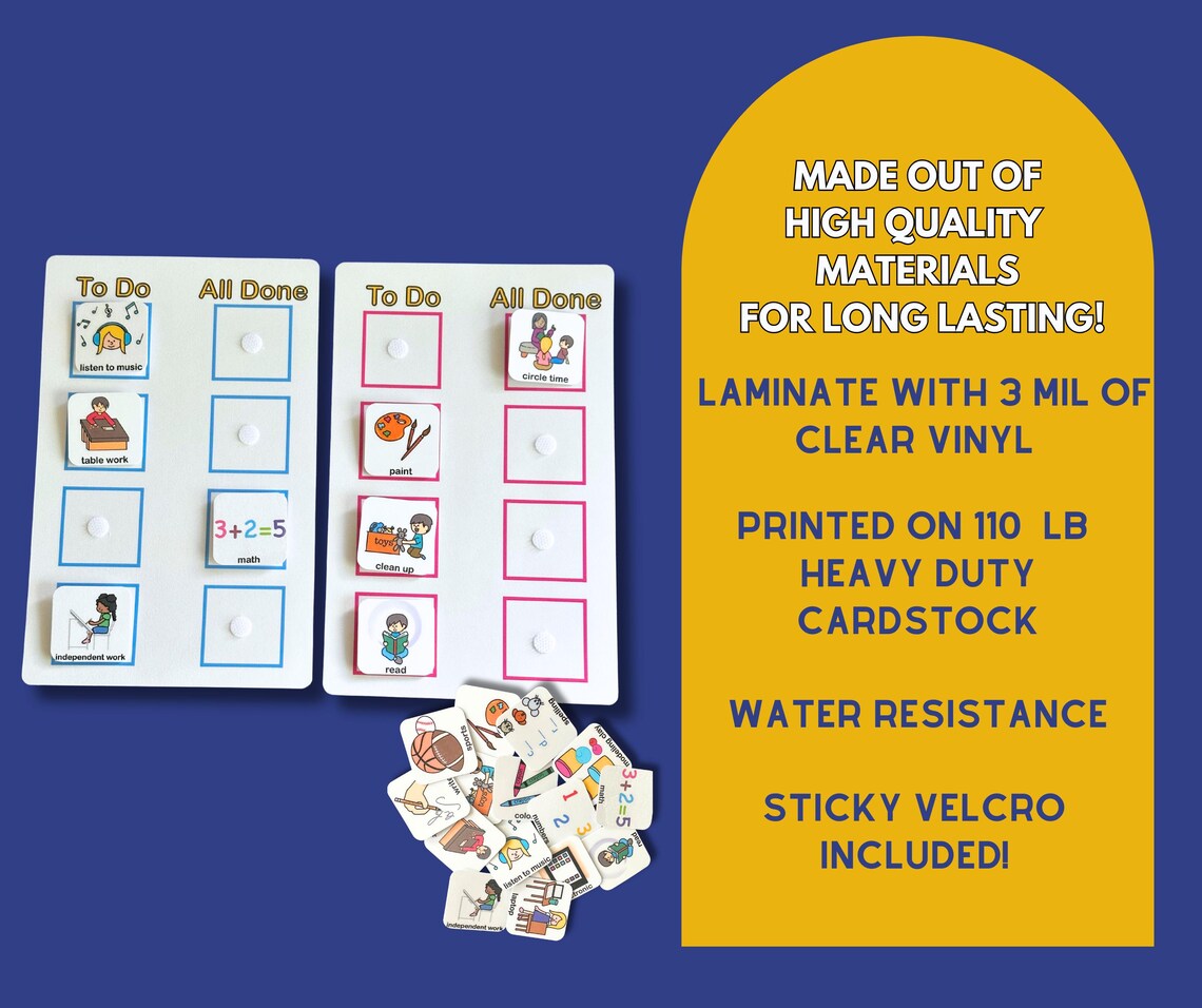 Visual Schedule for Kids Daily Routine Schedule for Kid Chore Chart for ...