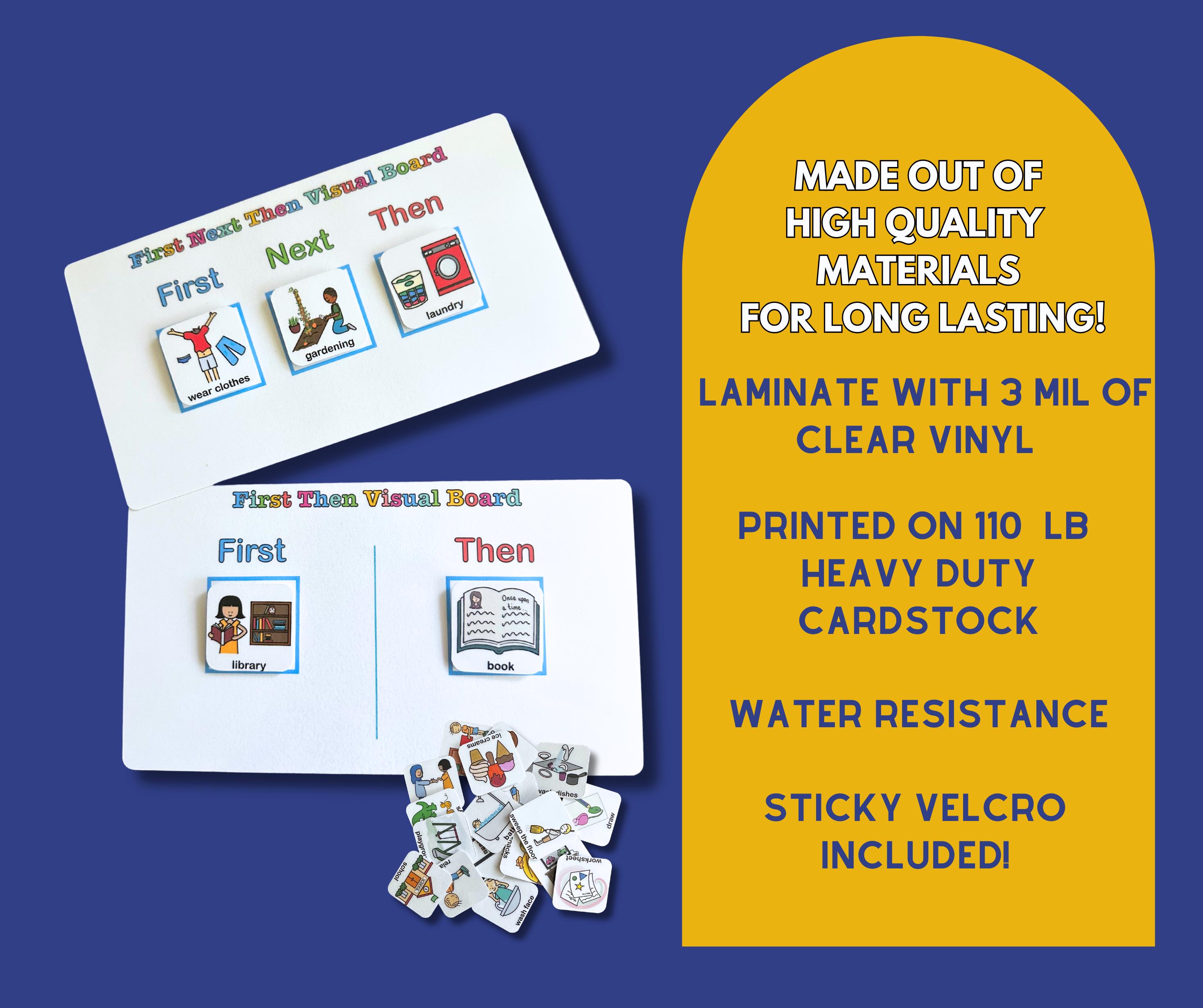 First and Then Visual Schedule Autism Now and Next Board Pecs Printable ...