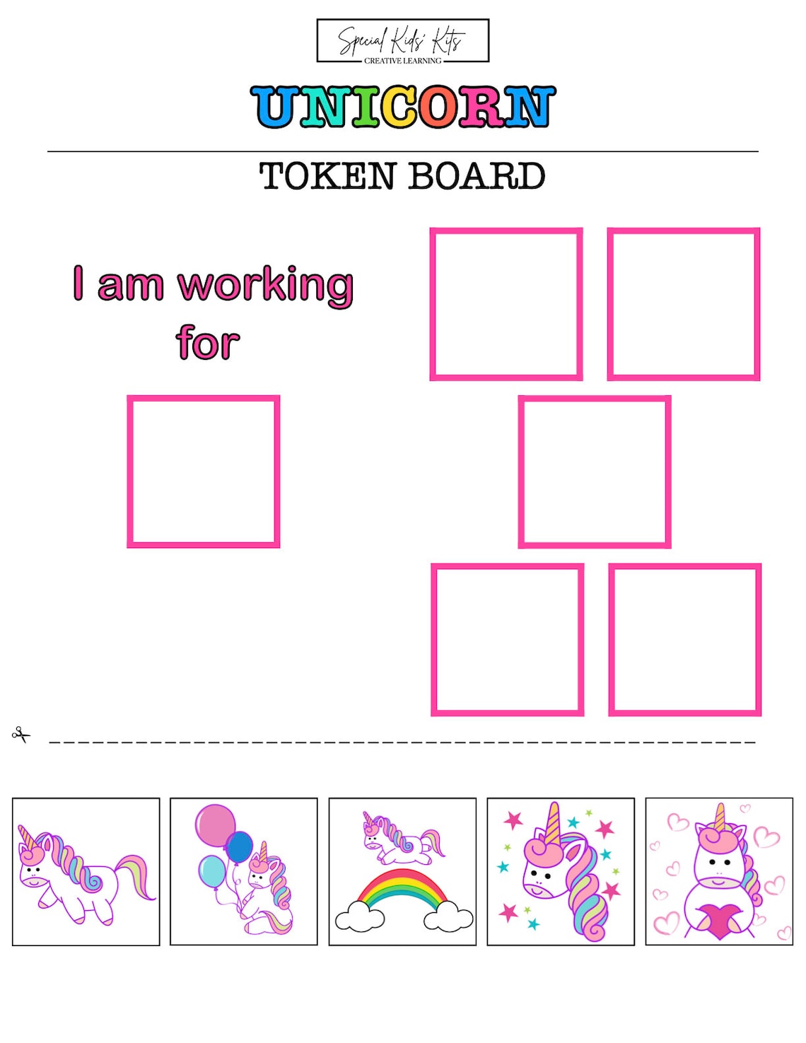 Printable Kids Token Board Token Board for Autism or ADHD Reward Chart ...