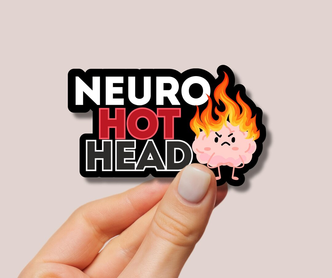 Neuro Hot Head Sticker Neurodivergent Sticker for Neurodivergent Neuro ...