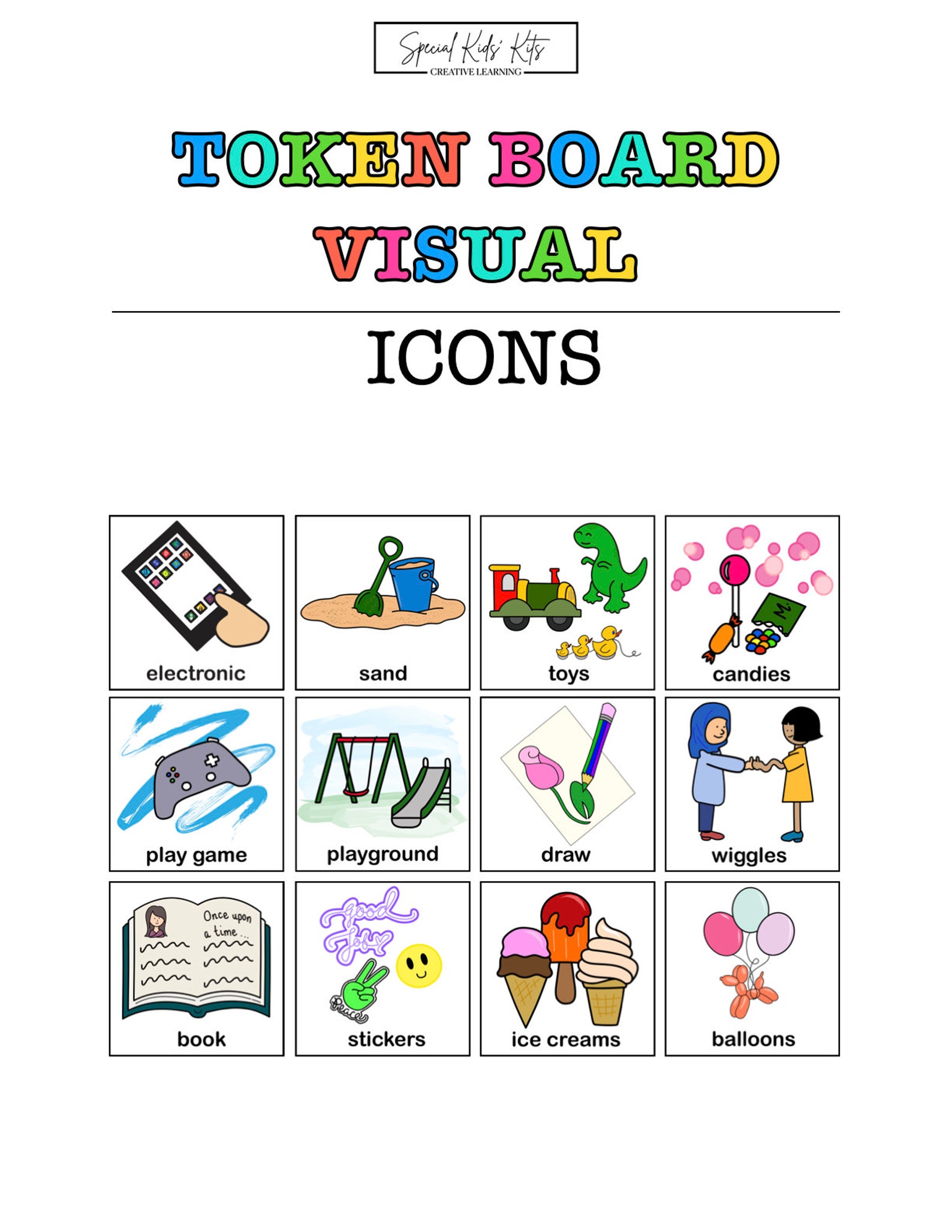 Instant Download Printable Kid Token Boards Printable Token Board ...