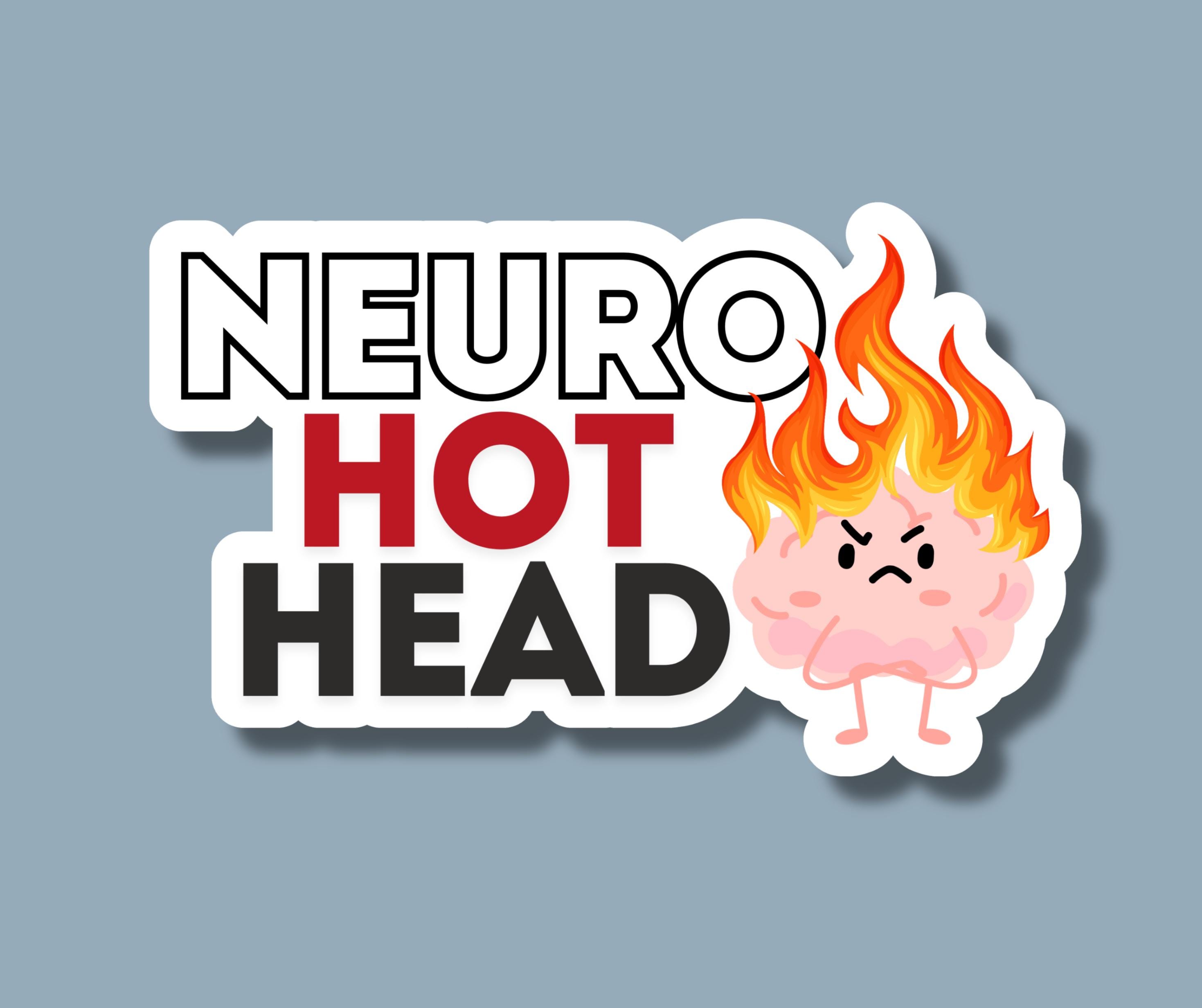 Neuro Hot Head Sticker for Neurodivergent Advocate Sticker Neuro Spicy ...