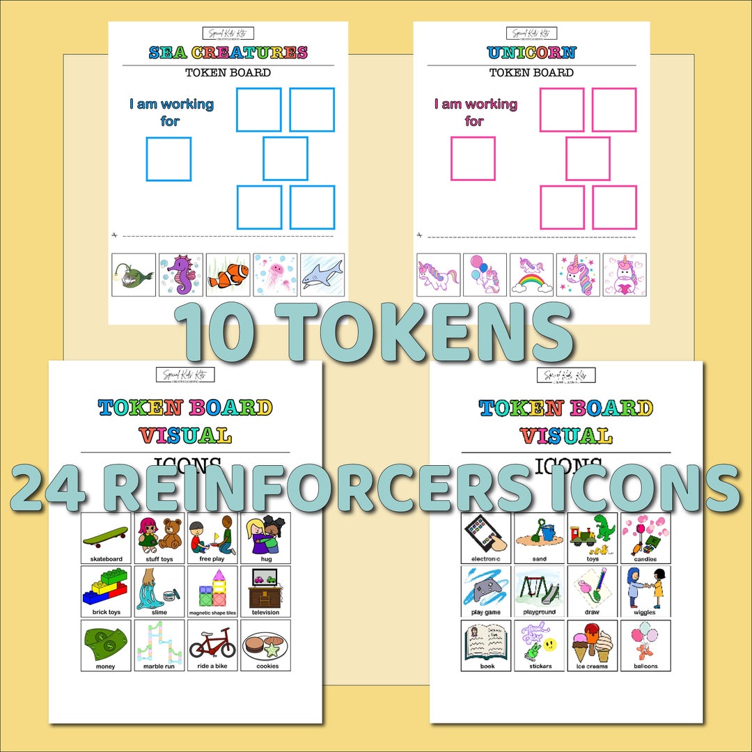 Printable Kids Token Board Token Board for Autism or ADHD Reward Chart ...