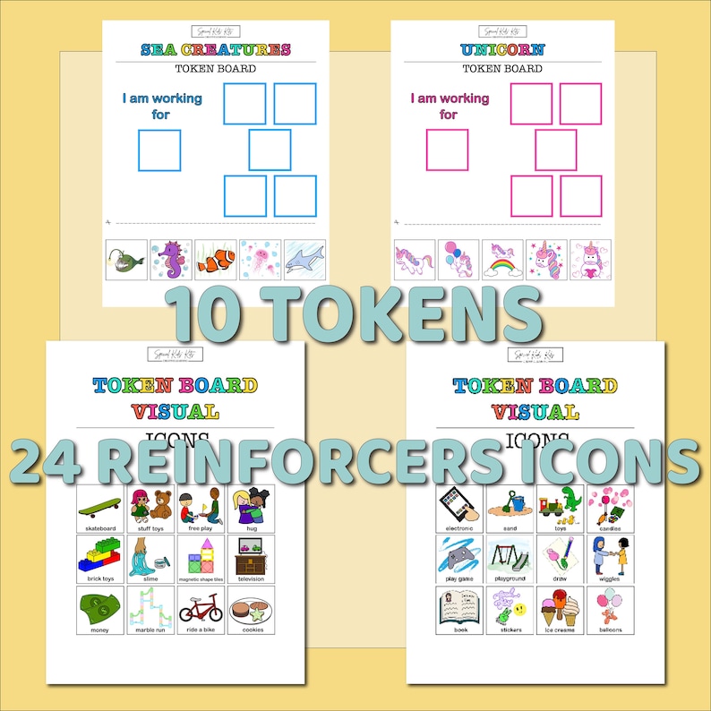 Instant Download Printable Kid Token Boards Printable Token Board ...