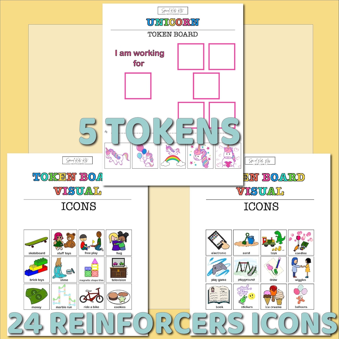 Printable Pink Kids Token Board Token Board for Autism or ADHD Reward ...