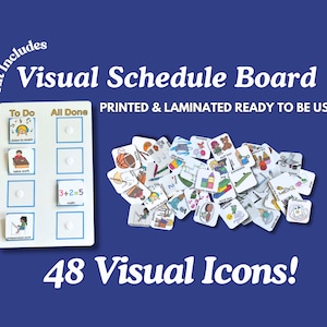 Visual Schedule for Kids Daily Routine Schedule for Kid Chore Chart for ...
