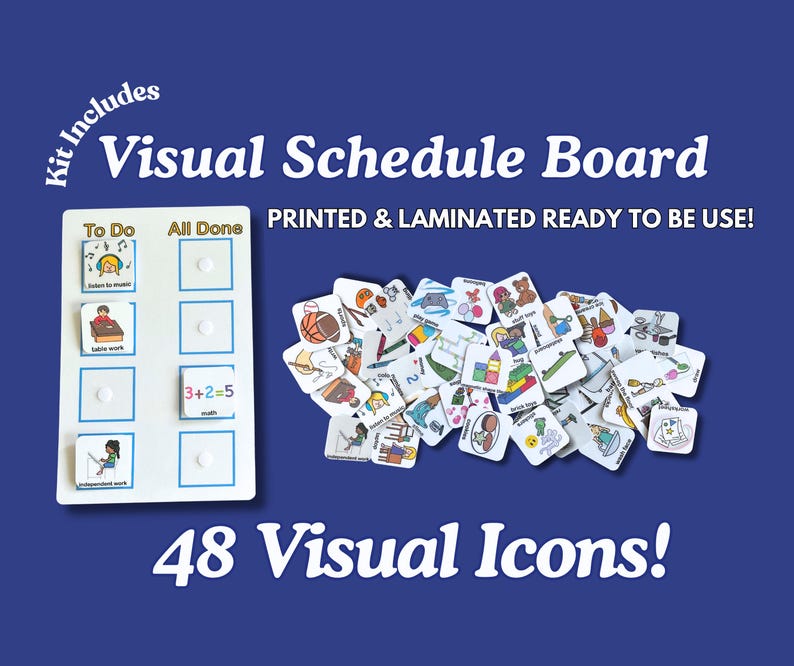 Visual Schedule for Kids Daily Routine Schedule for Kid Chore Chart for ...