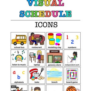 Visual Schedule for Kids Daily Routine Schedule for Kid Chore Chart for ...