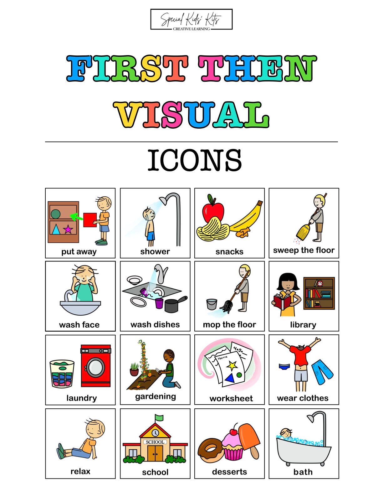 Instant Download First and Then Visual Schedule Autism Now and Next ...