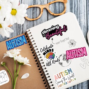 Pink Accept Teach Love Understand Sticker, Autism Acceptance Sticker ...