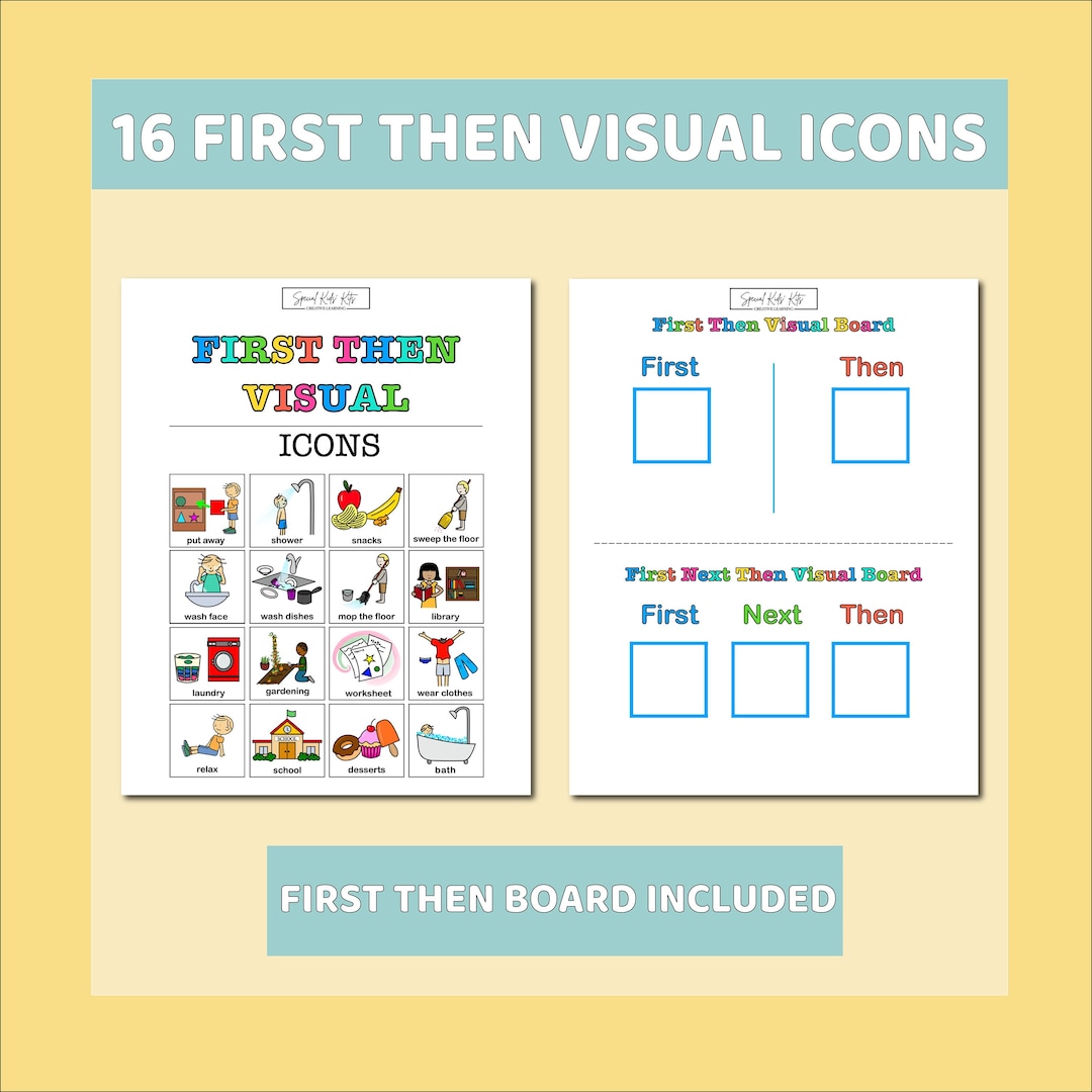 Instant Download First and Then Visual Schedule Autism Now and Next ...