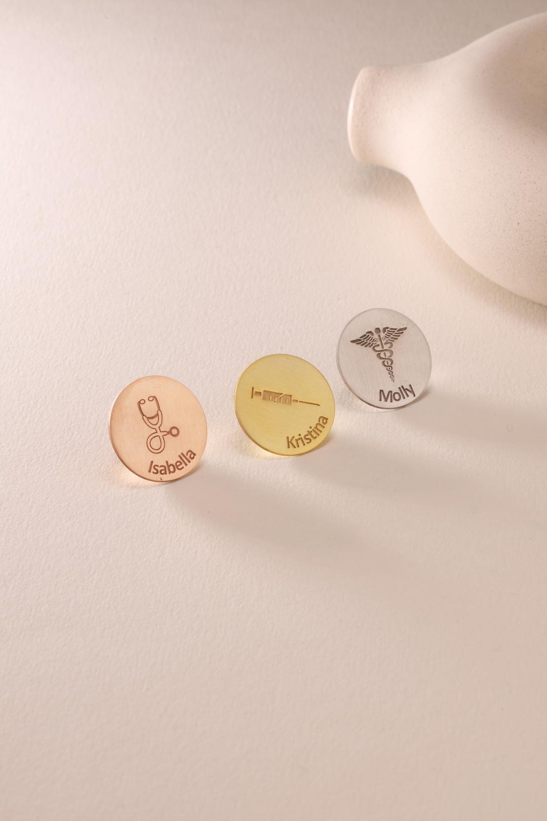Personalized Doctor Brooch Pin: Gold Medical Lapel Pin - Etsy