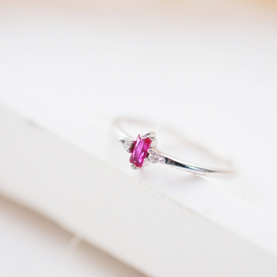Silver Hand Made Rings With Birthstones Personalized Statement Gifts ...