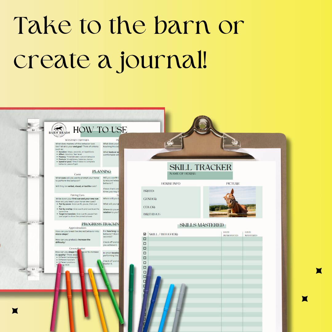 R+ Horse Training Journal - Base Journal Bundle - PDF Download ...