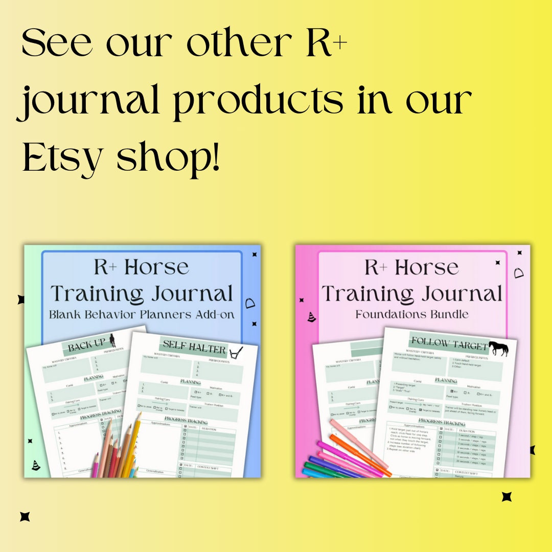 R+ Horse Training Journal - Base Journal Bundle - PDF Download ...