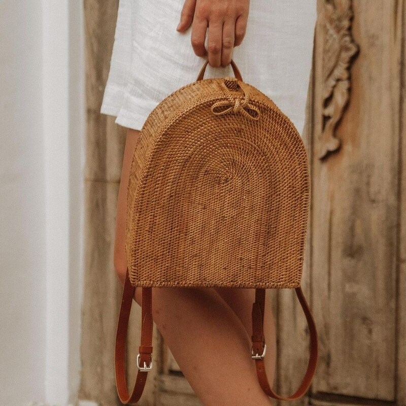 Rattan Backpack - Etsy