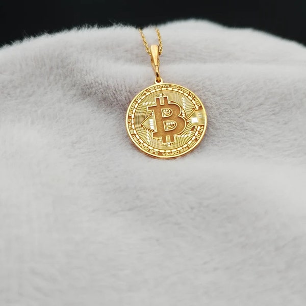 Bitcoin Necklace - Etsy