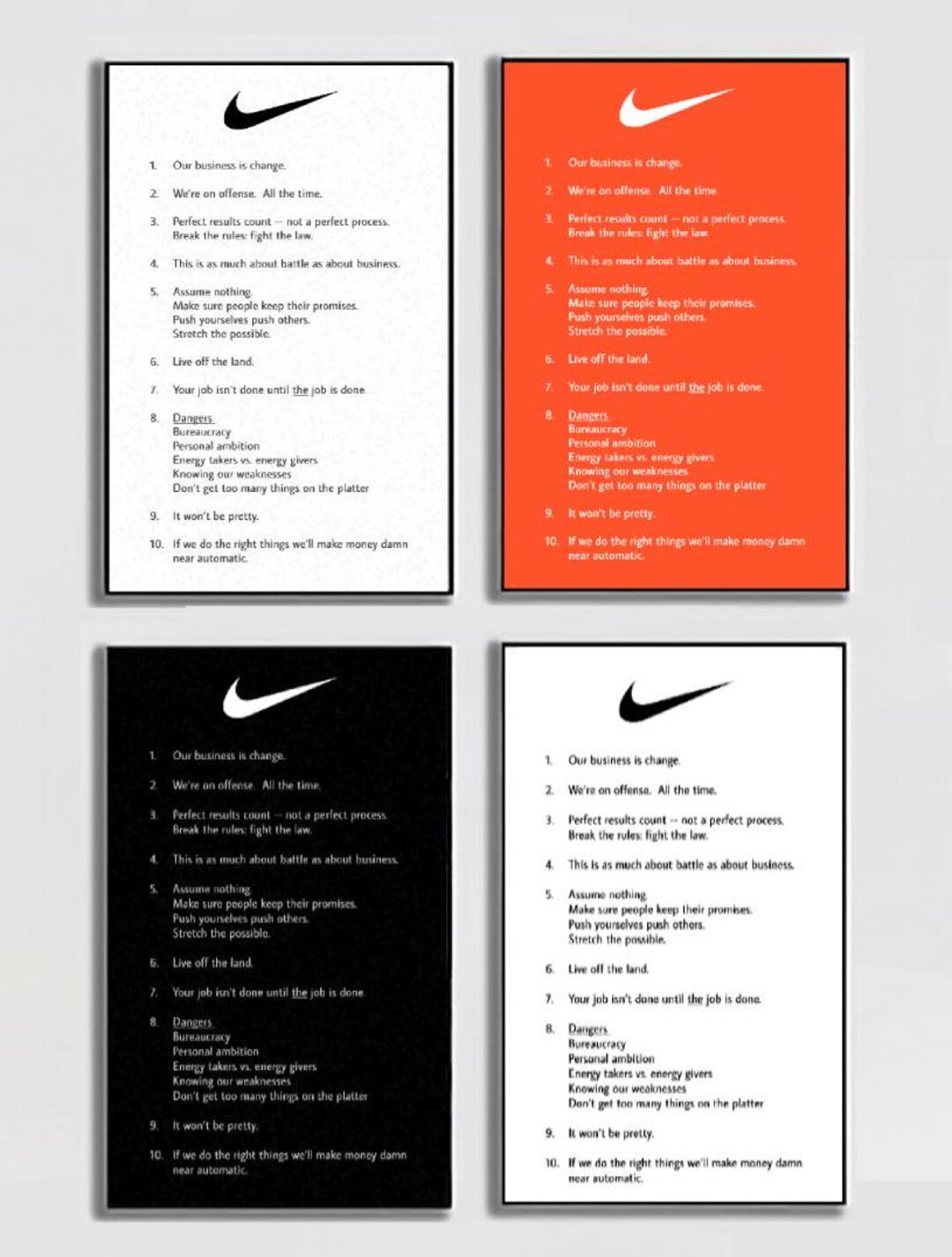X4 Nike Posters Last Unit Principles of Nike. Poster From the Movie Air ...
