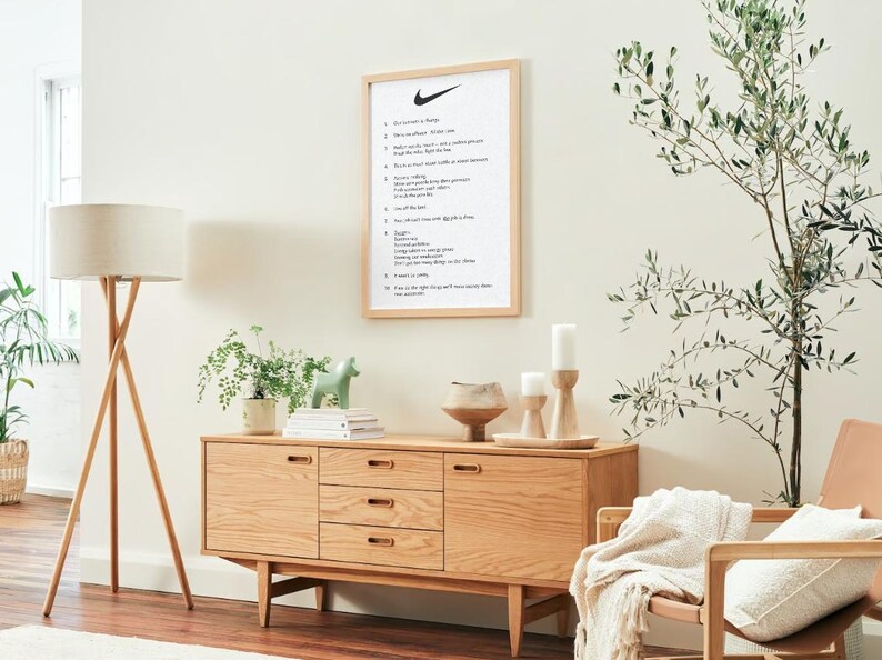 Nike Principles of Nike. Poster From the Movie Air. Phil Knight's Nike ...