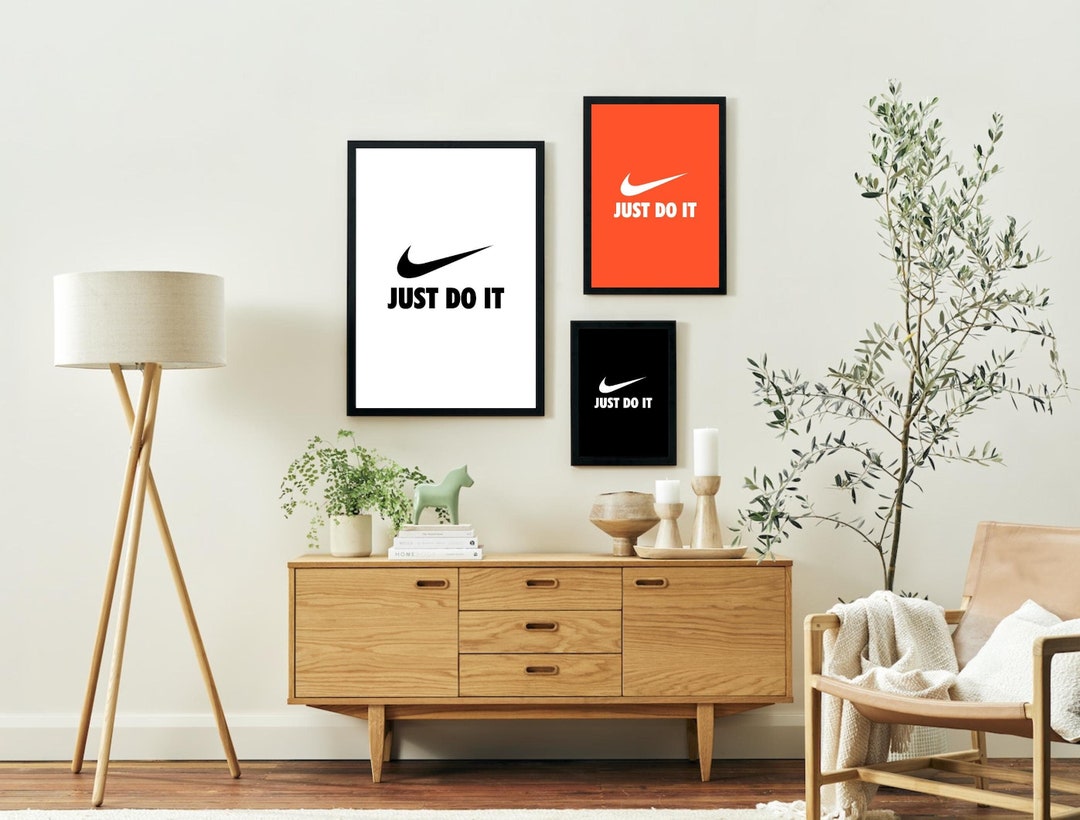 X 3 Just Do It Poster - Nike Decorations, Nike Poster, Nike Wall Art ...