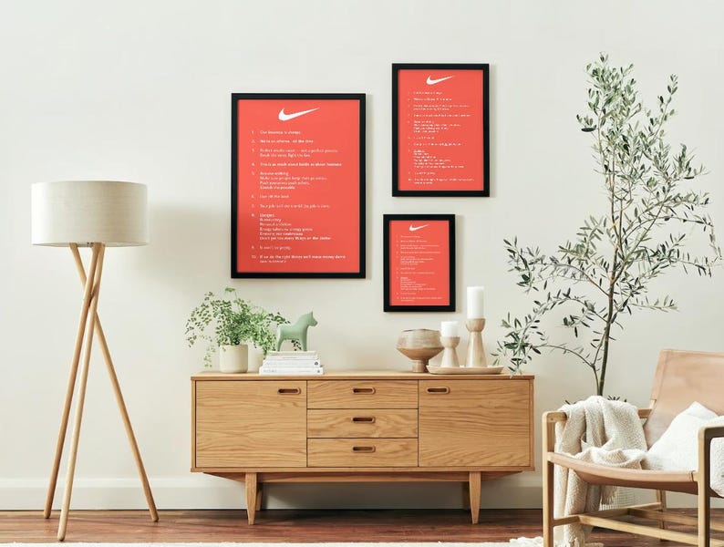 Nike Poster Principles of Nike. Poster From the Movie Air. Phil Knight ...